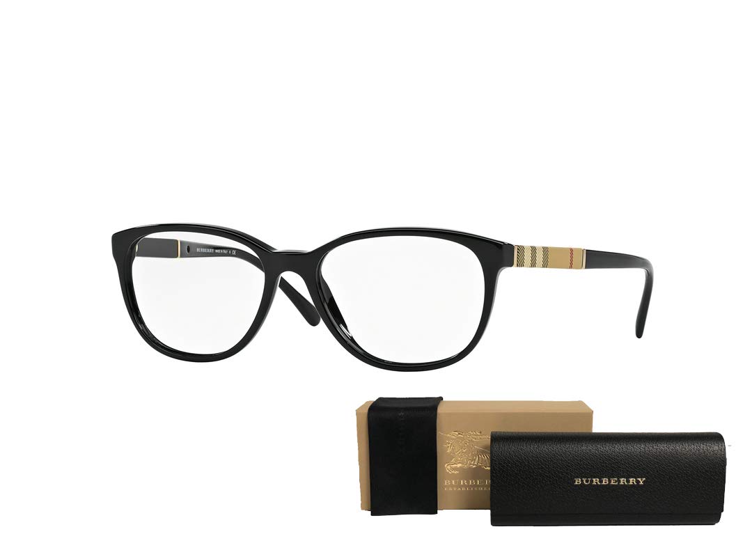 BURBERRY BE2172 3001 52M Black Square Eyeglasses For Men For Women+ BUNDLE With Designer iWear Eyewear Kit