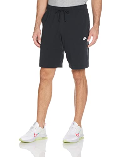Nike Men's Sportswear Club Short Jersey, Black/White, Large