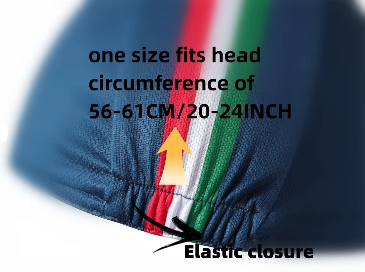 Bikingbros Italy Flag Cycling Cap - Cotton Cycling Hat-Under Helmet - Cycling Helmet Liner Breathable&Sweat Uptake One Size