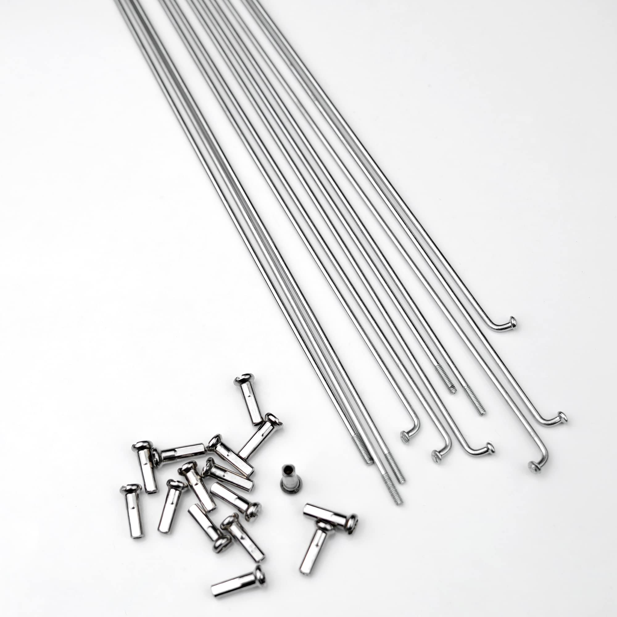 BaveL 36pcs Steel Spokes Mountain Bike Spokes MTB 296mm W/Nipples (Silver, 296)