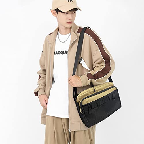 El-fmly Messenger Bag for Men Women, Multi-pocket Crossbody Shoulder Bag for Daily Use, Outdoor, Sports, Travel (Navy Blue)