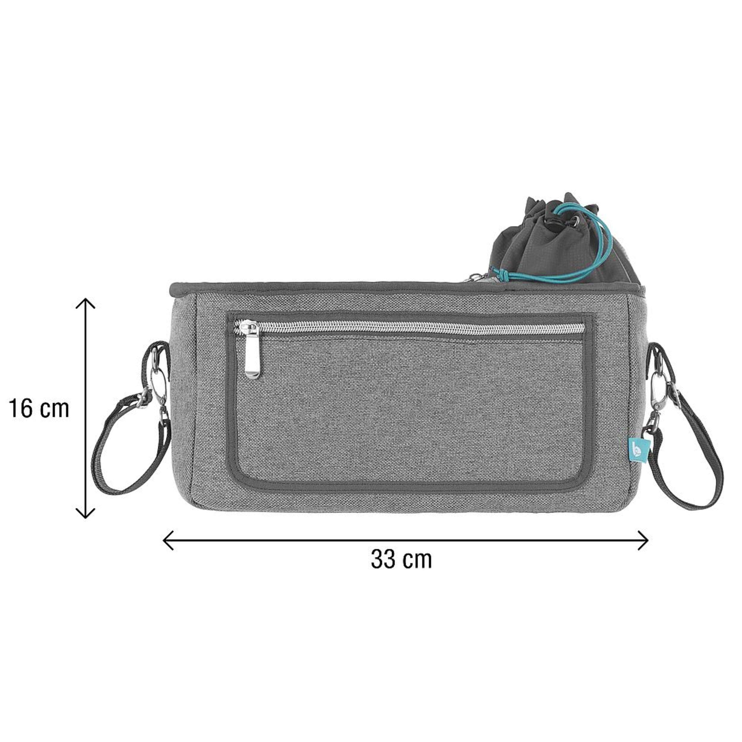 Babymoov Premium Universal Stroller Organizer | XL Storage, Full Zip Closure, Insulated Cup Holder and Smart Phone / iPhone Pouch