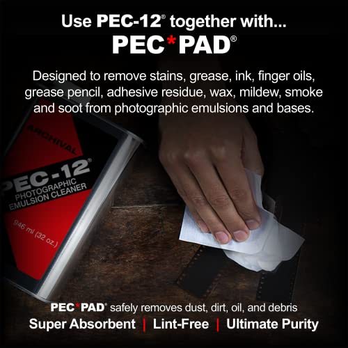 PEC-12 Photographic Emulsion Cleaner - Non-Water Based Stain, Grease, and Ink Remover from Emulsions and Bases for Cleaning Film, Photo Negatives, B&W Slide - with Dropper Tip (2oz)