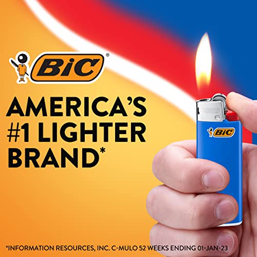 BIC Mini Pocket Lighter, Classic Collection, Assorted Unique Lighter Colors, 8 Count Pack of Pocket Lighters