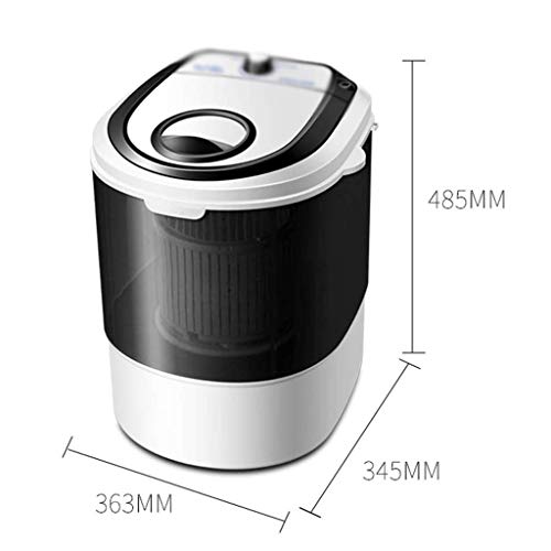 Black Washing Machine,Portable Machine for Compact Laundry Single Translucent Tub Machine Single Barrel