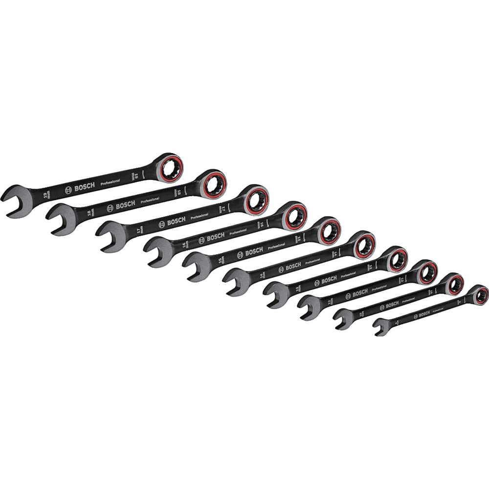 Bosch Professional Ring/Open-Ended spanners with Ratchet Function (18 mm, Chrome Vanadium Steel) β Amazon Exclusive
