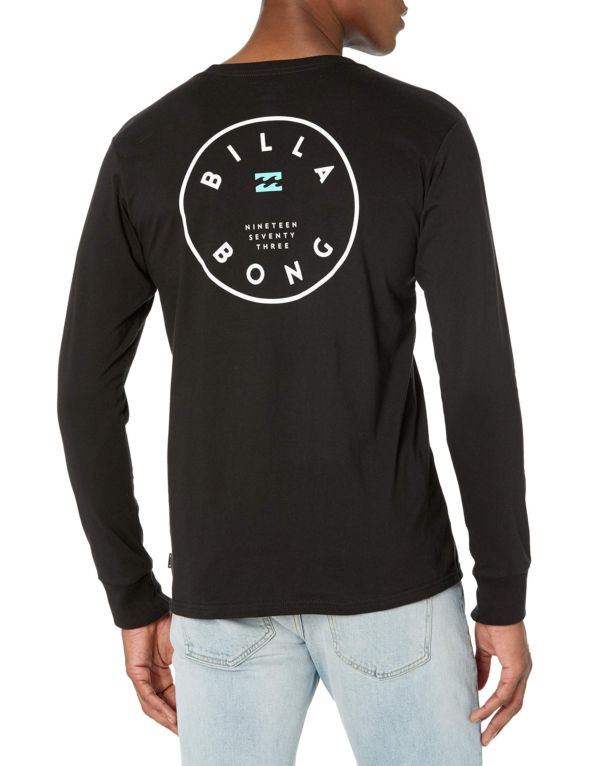 Billabong mens Long Sleeve Premium Logo Graphic Tee T-shirt T Shirt, Rotor Black, Medium US