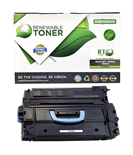Renewable Toner Compatible Universal MICR Toner Cartridge Replacement for HP CF325X 25X Laser Printers M830z MFP M806dn M806X+