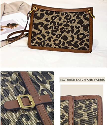 Leopard Print Purse Cheetah Crossbody Shoulder Bag Vegan Leather Handbag for Women