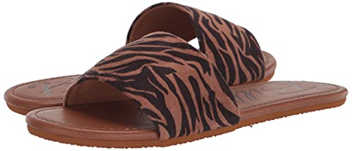 Billabong Women's High Tide Slide Sandal, Zebra, 8