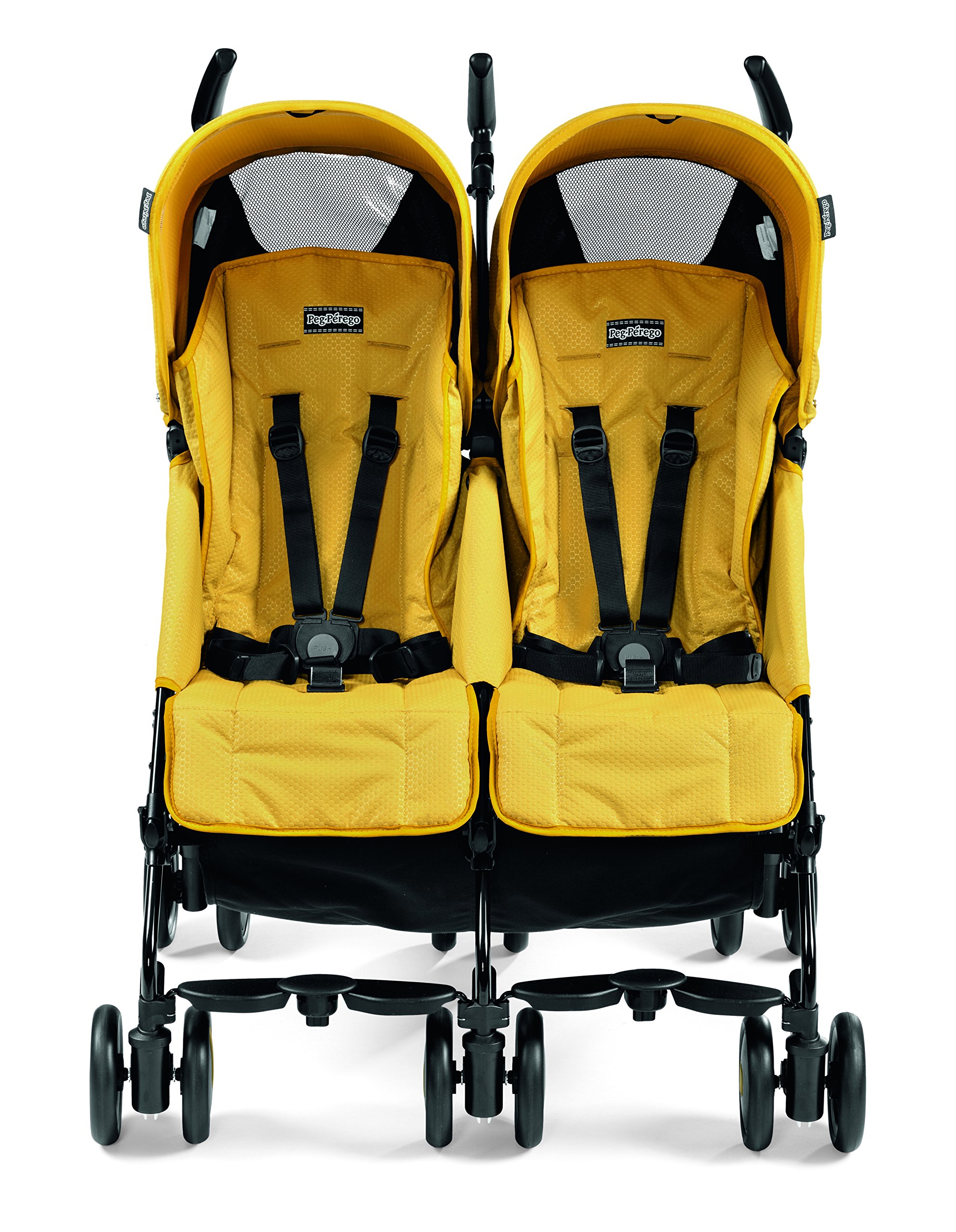 Peg Perego Pliko Mini Twin Baby Stroller, Mod Yelow