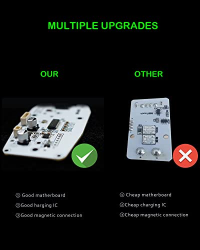 Charging Dock for Razer Gaming Mouse Naga pro Basilisk Ultimate Viper Ultimate DeathAdder V2 Pro Magnetic Black Charger Dock RGB Lights Type-C Charging Cable Anti-Slip Base
