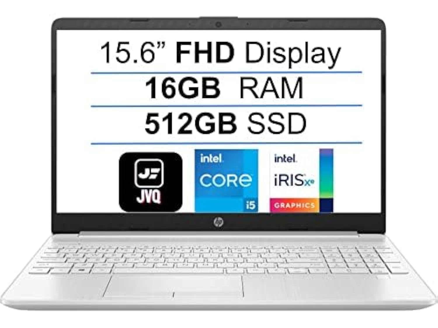 HP 2022 Newest 15.6" FHD 1080P IPS Display Laptop Computer, 11th Gen Intel Quad-Core i5-1135G7(Up to 4.2GHz), 16GB RAM, 512GB SSD, Webcam, Bluetooth, Wi-Fi, HDMI, Finger Print Reader, Win 10S, Silver