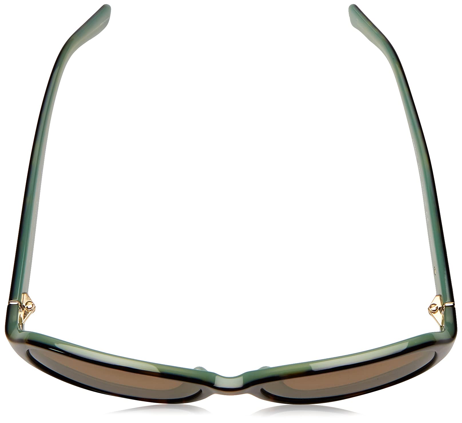 Kate Spade New York Women's Akira Rectangular Sunglasses, Tortoise Mint Polarized, 54 mm