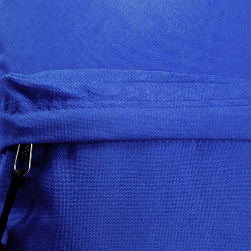K-Cliffs Classic Bookbag Basic Backpack Simple School Book Bag Casual Student Daily Daypack 18 Inch with Curved Shoulder Straps Royal Blue