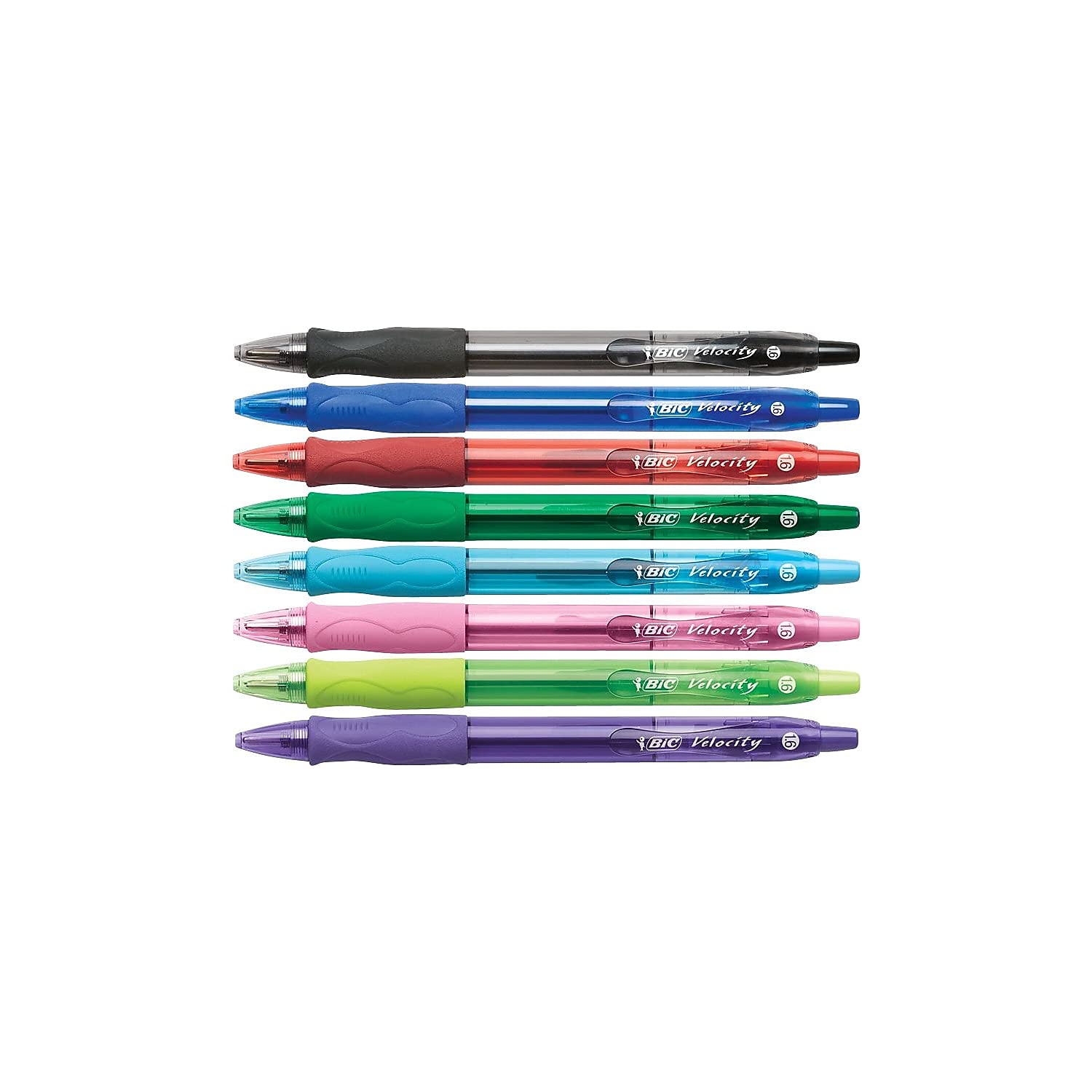 BIC Velocity Bold Fashion Retractable Ball Pen, Bold Point (1.6 mm), Assorted, 8-Count