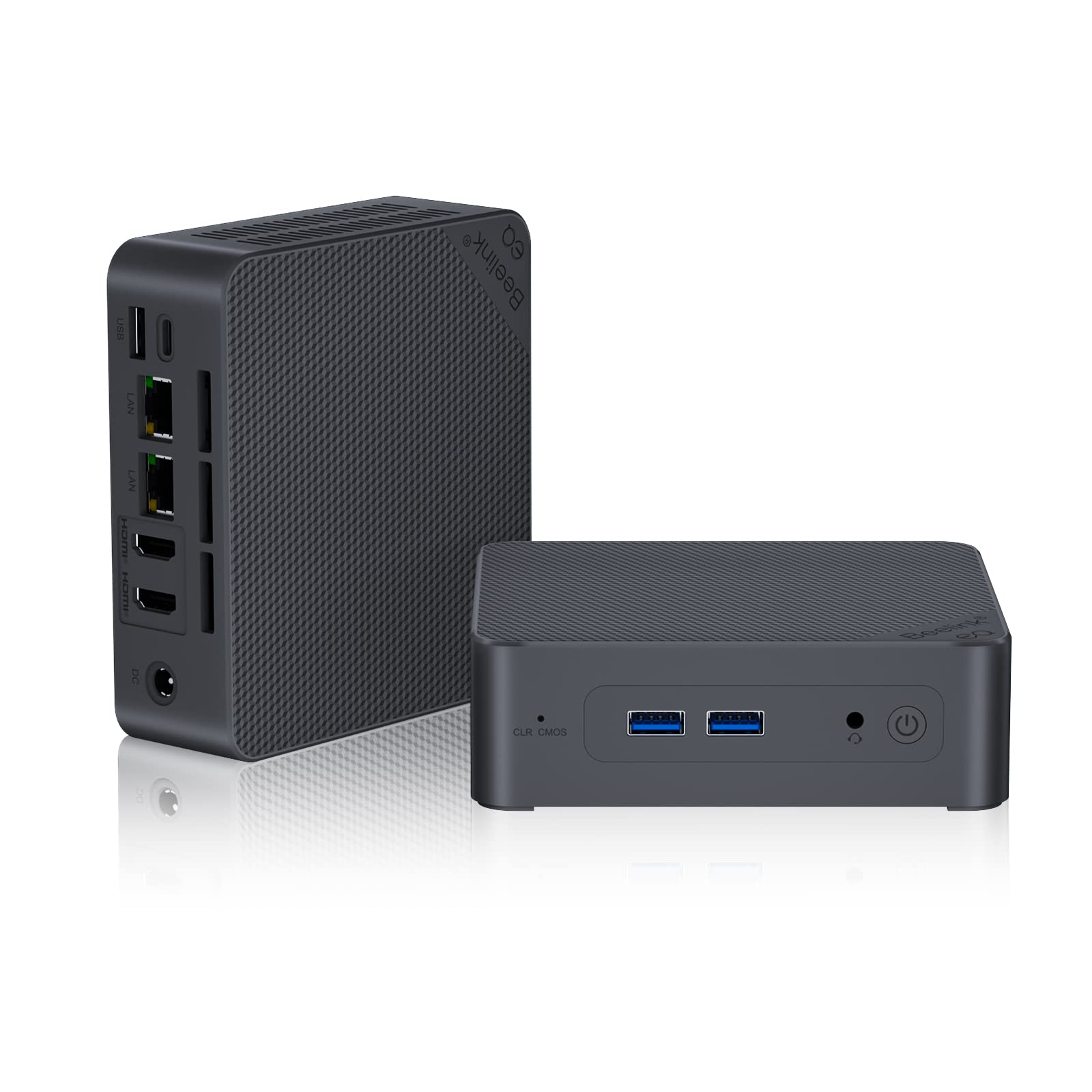 Beelink EQ12 Mini PC, Intel 12th Gen Alder Lake-N100(4C/4T, Up to 3.4GHz), 16GB DDR5 RAM 500GB PCIe3.0 x1 SSD, Mini Desktop Computer Support 4K Triple Display/USB3.2/WiFi6/BT5.2/Dual 2.5Gbps/HTPC/ROS