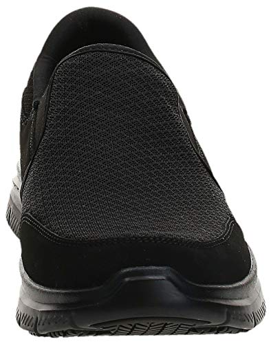 Skechers Men's Black Flex Advantage Slip Resistant Mcallen Slip On - 9.5 D(M) US