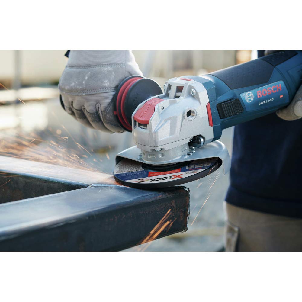 Bosch GWX13-50-RT 120V X-LOCK 5 in. Corded Angle Grinder (Renewed)