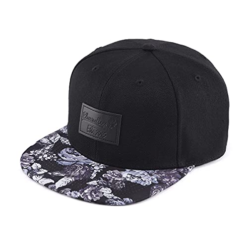 Bloomouflage Snapback Hat Floral Black Patch