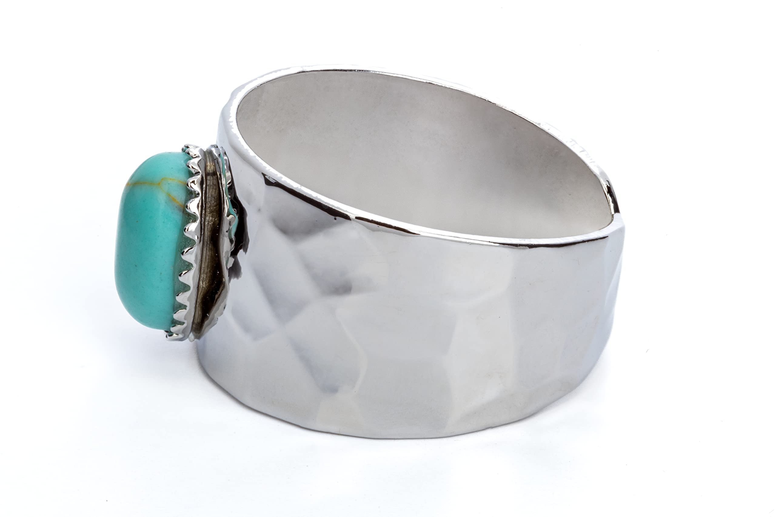 Charlie Paige Turquoise Ring for Women | Vintage Ring | Turquoise Gemstone Ring | Silver Ring for Women | Statement Ring