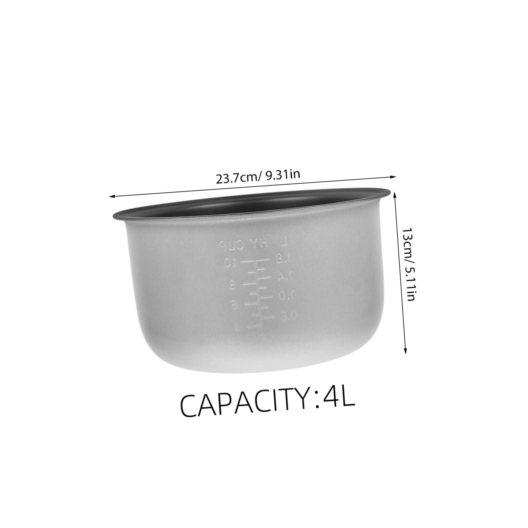 Luxshiny Rice Container Power Cooker Replacement Inner Pot 4L Non-stick Interior Inner Cooking Pot Electric Pressure Cooker Pot Liner Perforated Baking Mat