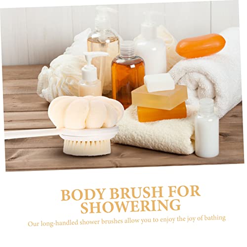 Healeved 2pcs Long Handle Bath Brush Scrub Sponges Brush Cleaner Body Wash Sponge Shower Loofah Scrubber Back Scrubber Bath Mesh Sponge Dual-Sided Bath Brush Shower Brush Back Scrubbers One