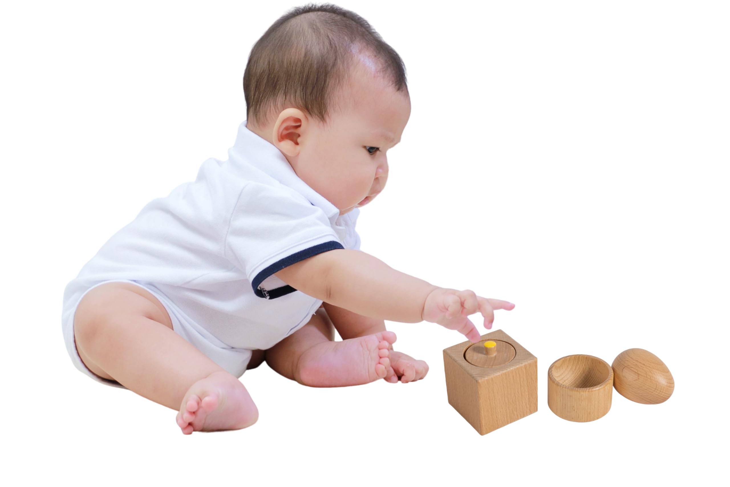 Leticia's Corner Set of Wooden Pincer Grasp and Egg Cup Puzzles, Pincer Puzzles, First Puzzles, Montessori Toys for 6 Months+, Fine Motor Skills Learning