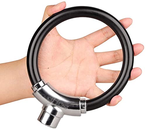Bicycle Lock, Anti-Theft Steel Cable Lock, Portable Mini Ring Lock Mountain Road Bike Riding Equipment Accessories(Color:Black)