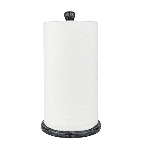 Homeries Marble Paper Towel Holder β Deluxe Upright Towel Dispenser for Kitchen Countertop, Cabinet & Bathrooms β Non Steel & Non Plastic Design β Heavy Duty, Solid Standup Paper Towel Holders