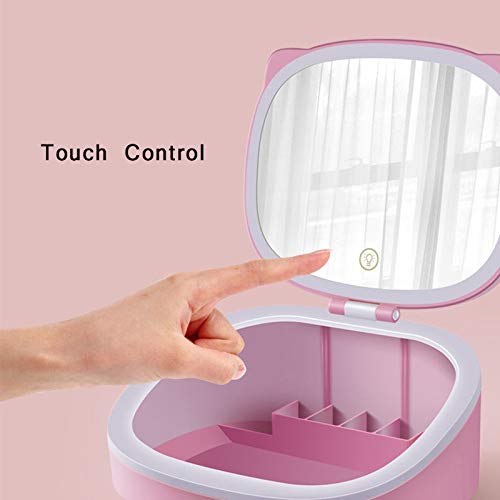 COTCLO Makeup Mirror with Led Light Storage Box M141 Led Vanity Mirror Cosmetic Organizer Lighted Led Makeup Mirror Beauty Light/a