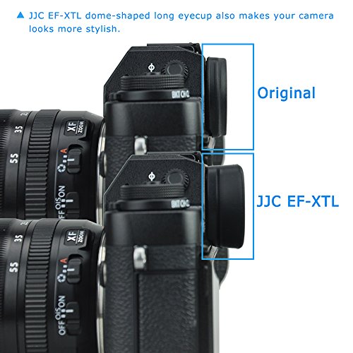 JJC Eyecup Eyepiece EF-XT L Replacement for Fuji X-H2 X-T5 X-T4 X-T3 X-T2 XT4 XT3 XT2 XT1 XH1 GFX100S GFX100 GFX 50S GFX50S II Camera Viewfinder Eyeshade Replaces Fuji Eye Cup EF-XTS EF-XTM EF-XTL