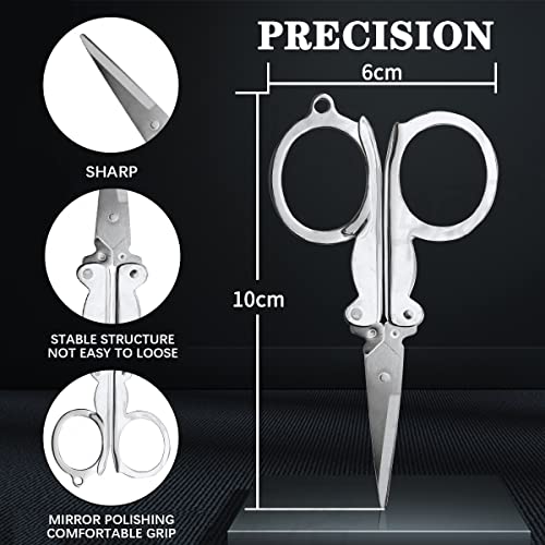 Folding Scissors Travel Scissors Pocket Scissors Small Foldable Scissors Perfect For Family Travel Craft Camping Outdoor (4)