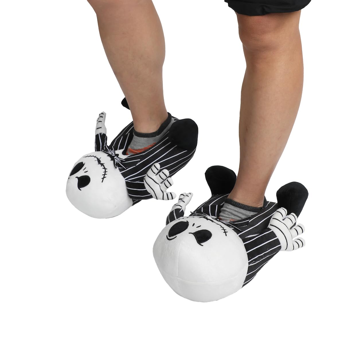 Bioworld Nightmare Before Christmas Jack Skellington Adult Plush Slippers-M