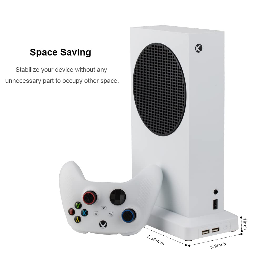 Mviioe Cooling Fan Compatible with Series S Stand Dual Purpose Cooling Fan Cooler System Dock Station Accessories with 2 Extra USB Ports