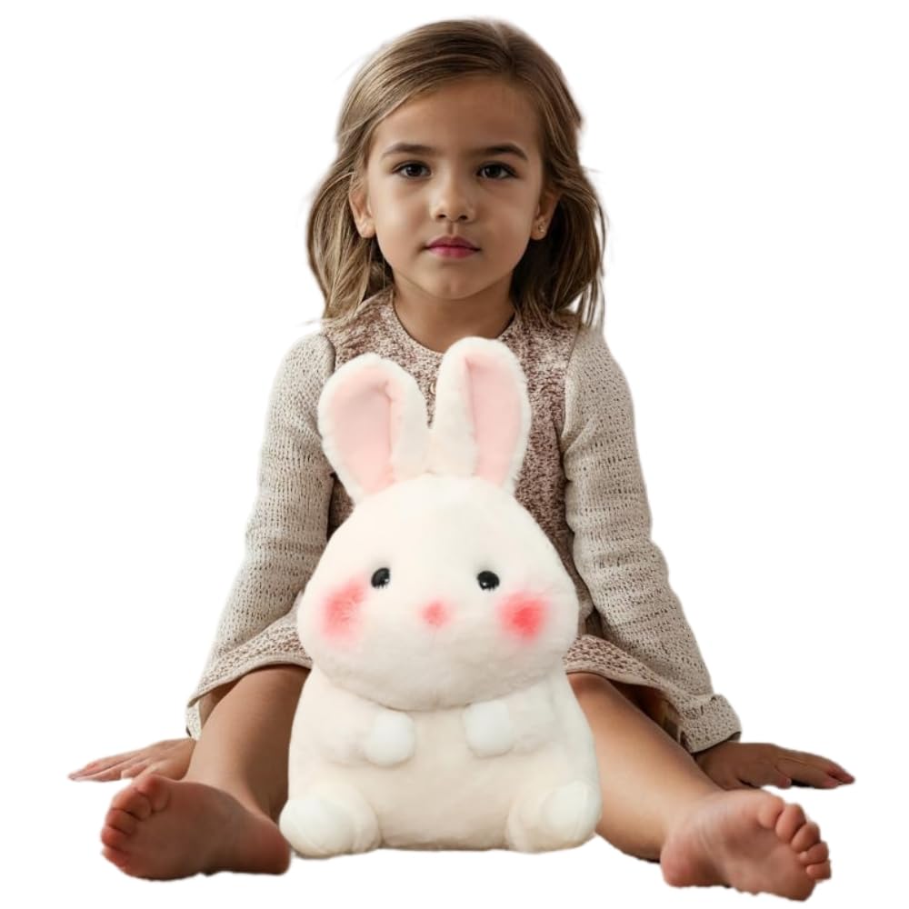 CHDGIOHA 2024 Easter Bunny Plush Toys, Cute Rabbit Soft Stuffed Animals, Easter Birthday White Bunny Plush Pillows, Plush Bunny Toy for Kids (Large Bunny 15.7'')