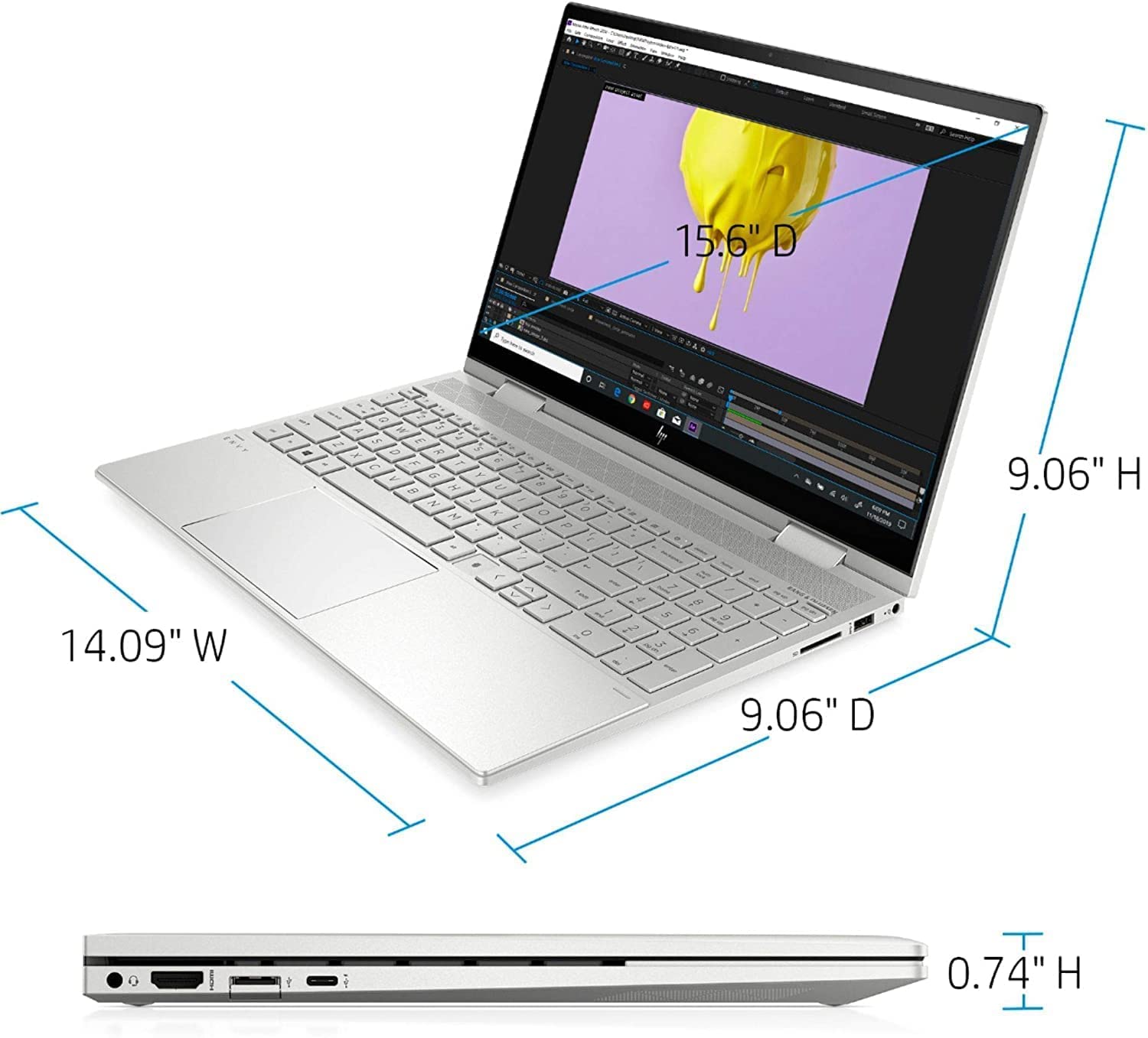 HP Envy 15.6" Full HD 2-in-1 Touch x360 Laptop, Intel Core i5-1135G7 Processor, 8GB DDR4, 512GB SSD, 802.11ac, Bluetooth 5, HDMI, Windows 10, W/Valinor Accessories