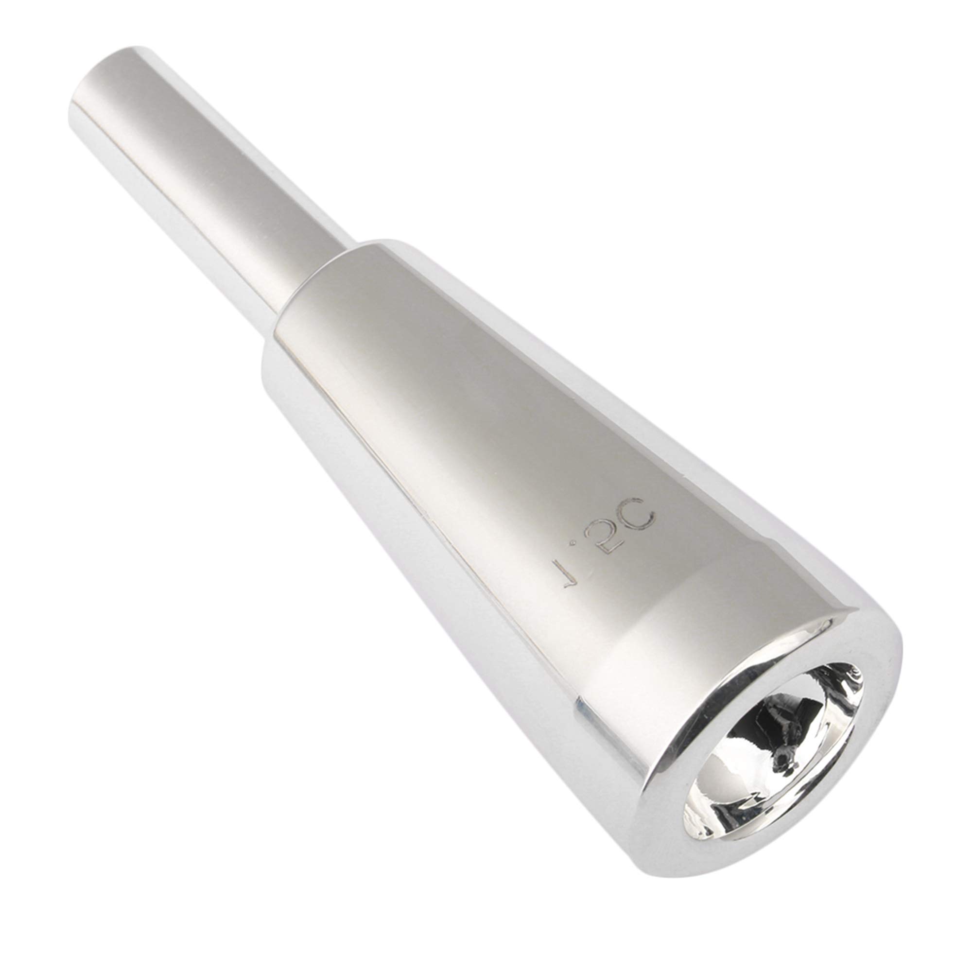 Mxfans 1.5 C Size Trumpet Mouthpiece Brass Silver-Plated Heavy Bullet Shape