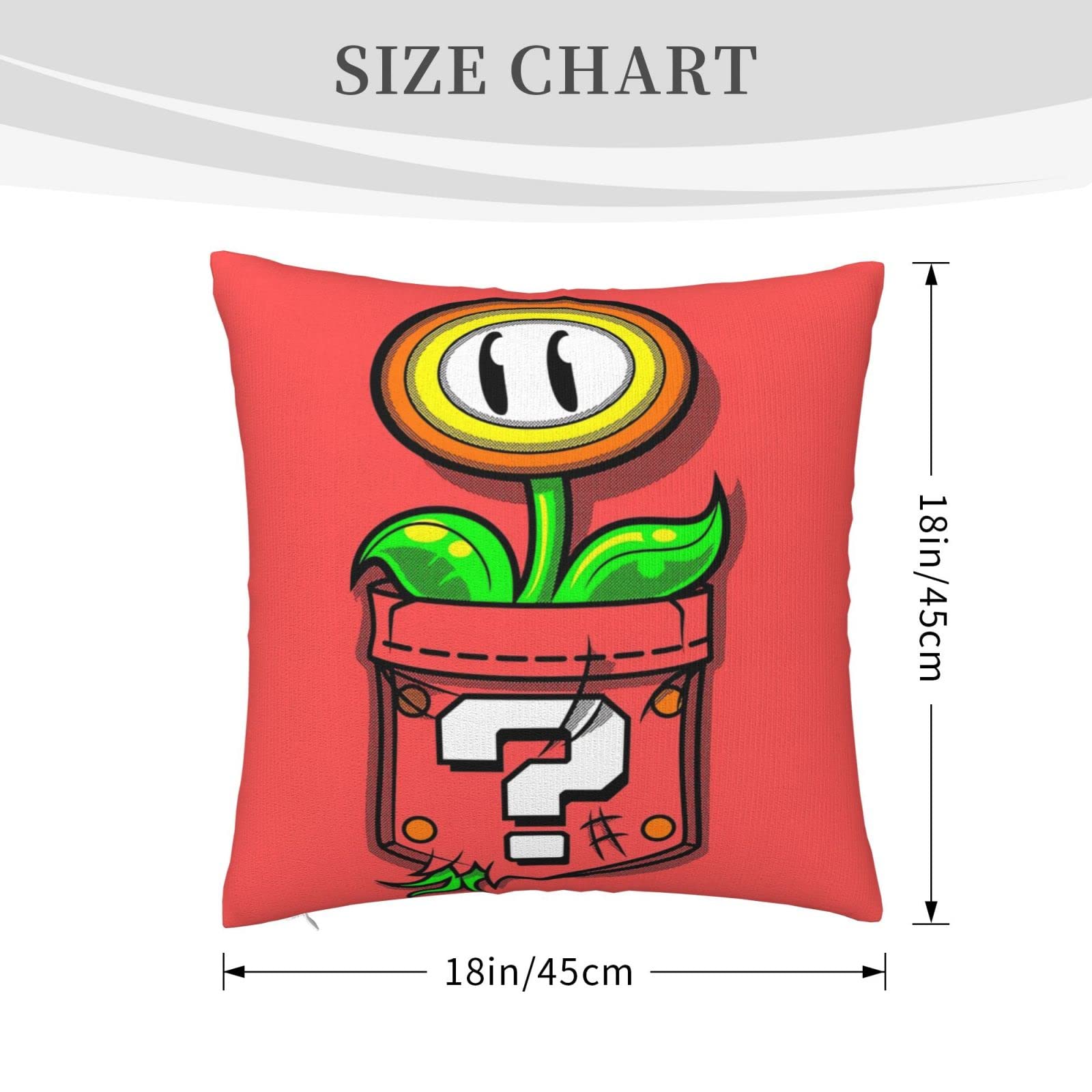 Bietyuio Anime Decorative Pillow Case Square Throw Pillow Covers Cushion Hold for Sofa Bedroom Car Home 18"x18"