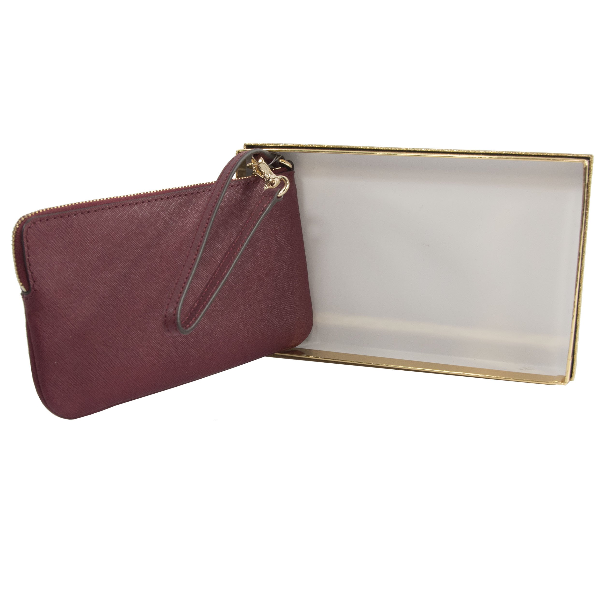 Michael Kors Illustrations Cherry Top Zip Leather Wristlet cherry