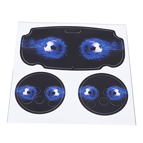 Mxzzand Durable, VR Glasses Protective Sticker, Stickers and Wiping Cloth, Ultra‑Thin, Scrapesproof, VR Headset Stickers, Wearproof,for Oculus Quest 2(Blue Flame Football)