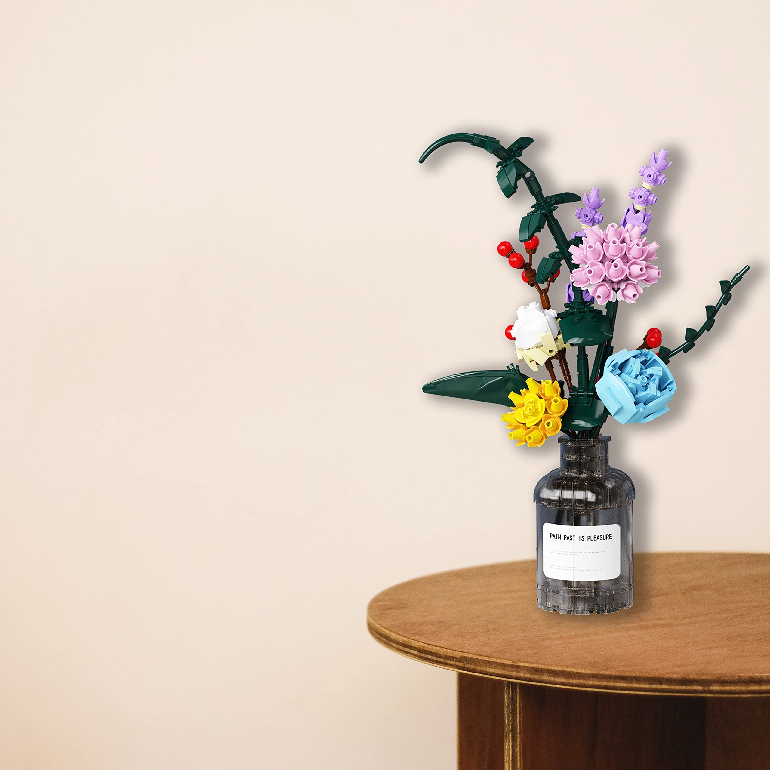 CBLBKID Flower Bouquet Building Sets, Artificial Flowers Botanical Collection Building Block Toys,DIY Building Blocks Set Education Stem Toy