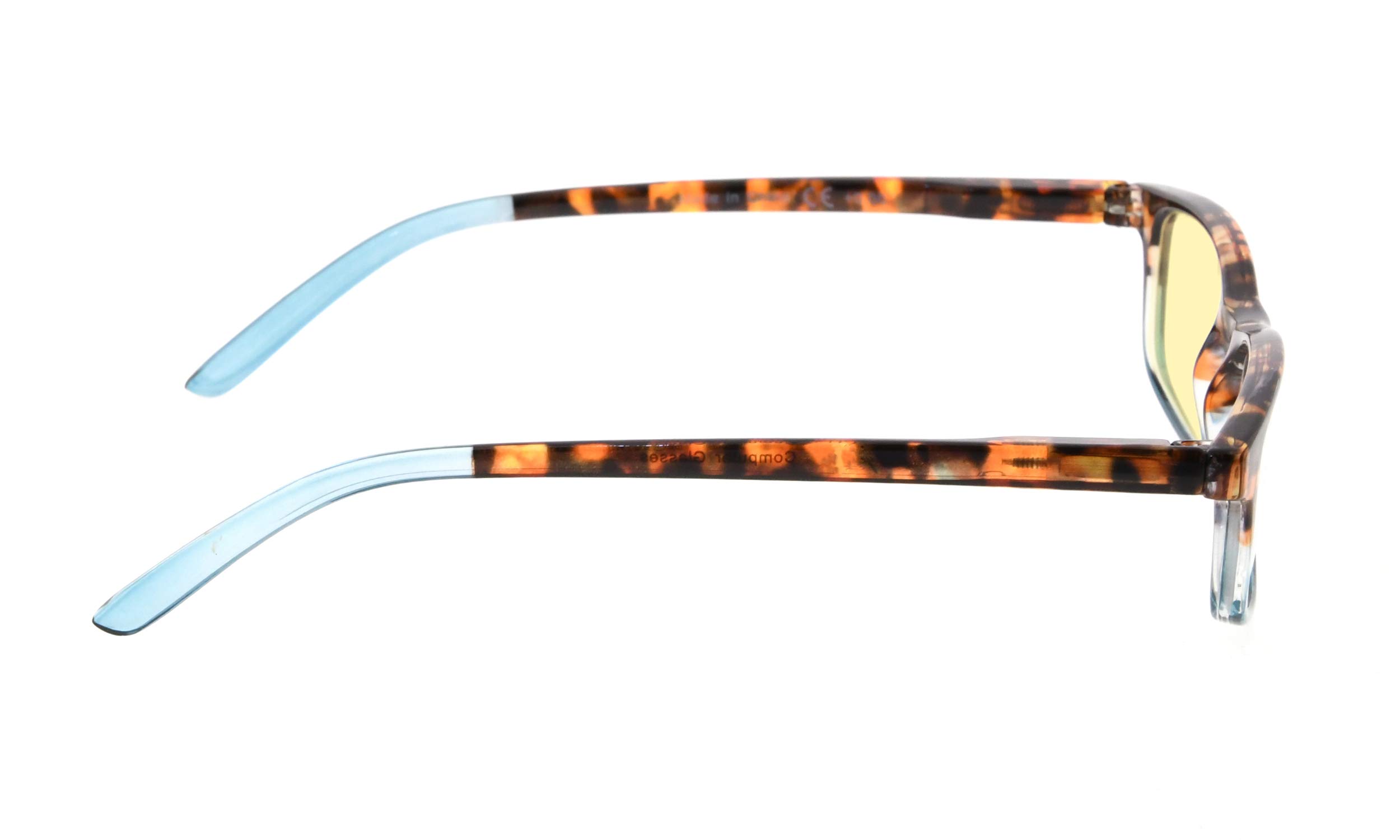 Blue Light Blocking Computer Reading Glasses with Yellow Tinted Lens for Women(Blue, 2.25)