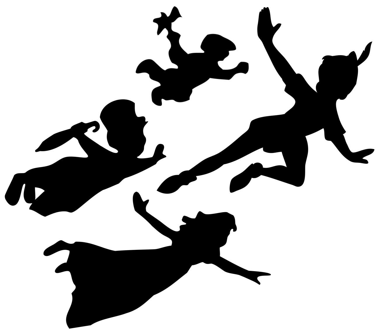 Peter Pan Kids Car Truck Laptop Helmet Motorcycle Die Cut Vinyl Decal Sticker Classic Movies (Black, 6")