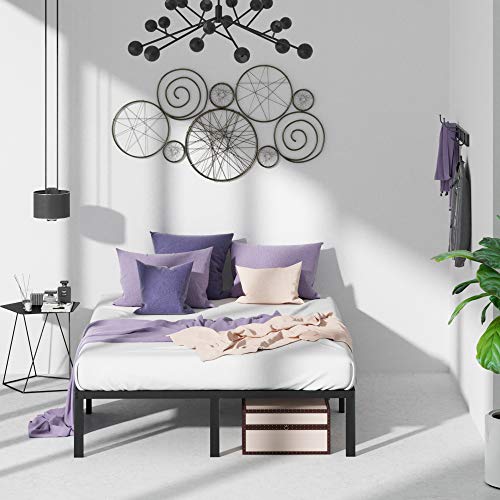 ZINUS Yelena 14 Inch Metal Platform Bed Frame / Steel Slat Support / No Box Spring Needed / Easy Assembly, Queen