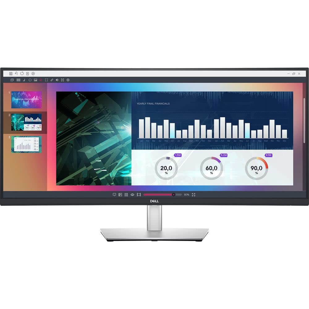 Dell 2 x P3421W 34.14" 21:9 Curved USB Type-C WQHD IPS Monitor (P3421W) + Cleaning Kit