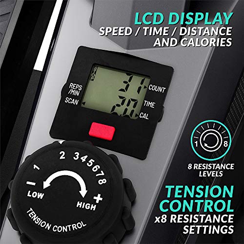 Bluefin Fitness Curv Mini | Seated Under Desk Elliptical Trainer | Pedal Exerciser Machine | Adjustable Resistance | Quiet Flywheel Motor | LCD Screen | Bluetooth