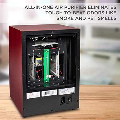 Ivation 5-in-1 HEPA Air Purifier & Ozone Generator W/Digital Display Timer and Remote, Ionizer & Deodorizer 3,700 Sq/Ft β HEPA, Carbon and Photocatalytic Filters, UV Light and Negative Ion Generator