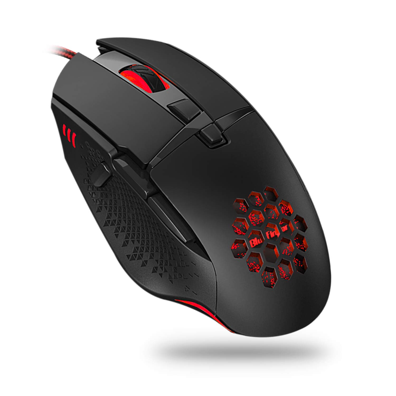 BlueFinger Wired Gaming Mouse, RGB Backlit Gaming Mouse with 8 Programmable Buttons, 4 Adjustable DPI, Comfortable Grip Ergonomic Optical Gaming Mice