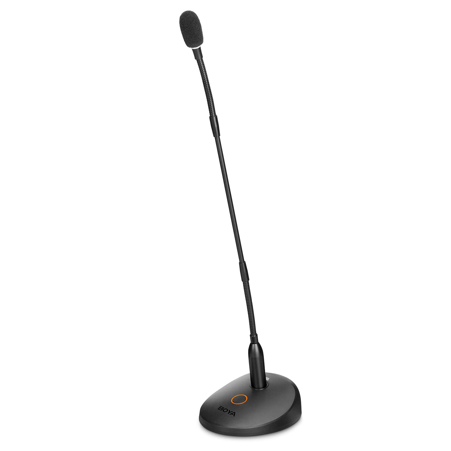 BOYA BY-GM18CB Podium Microphone,18" Gooseneck Microphone with XLR 48V Phantom Power LED Indicator,Desk Microphone for Conference Video Live Streaming Lecture Speech Podcast